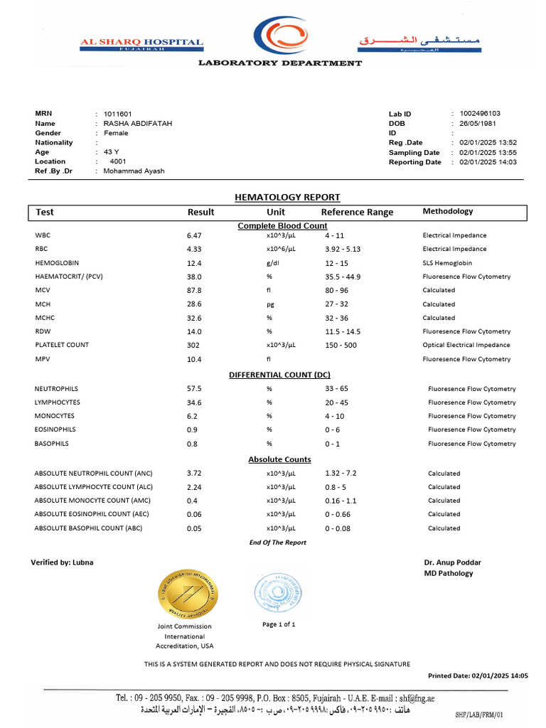 1002496103_RASHA_ABDI_5f4d | PDF | Anatomy | Tissue (Biology)