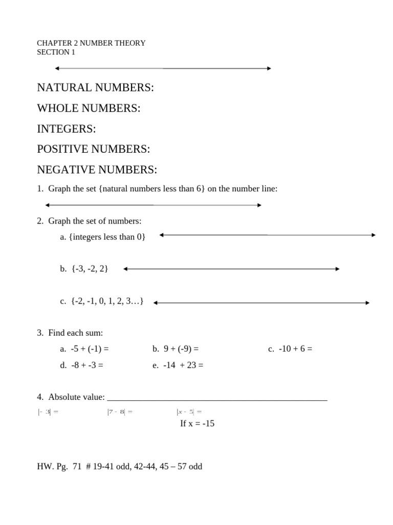 Number Theory: Natural and Whole Numbers | PDF