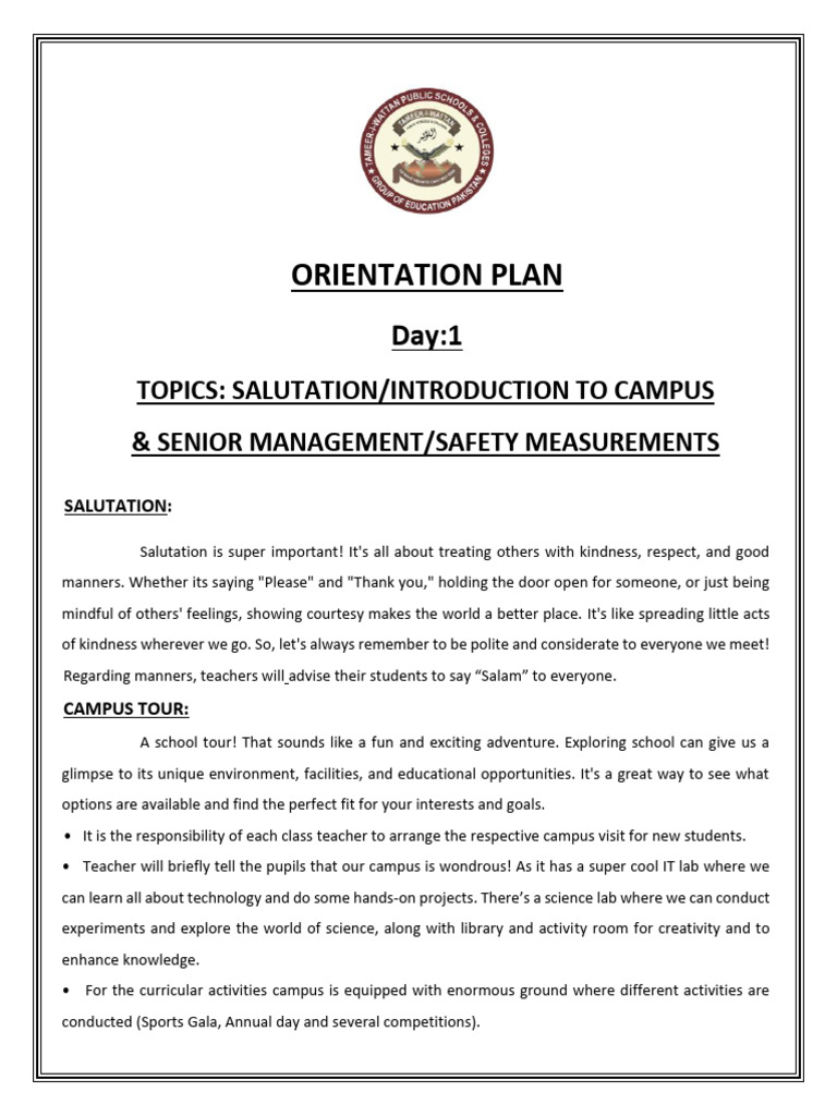 Grade 6 Orientation and Discipline Guide | PDF | Teachers