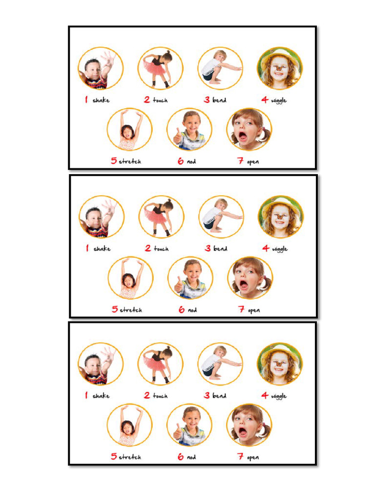 Body Movements Flash Card | PDF