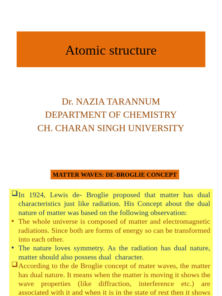 BSC Nep Atomic Structure | PDF | Atomic Orbital | Electron