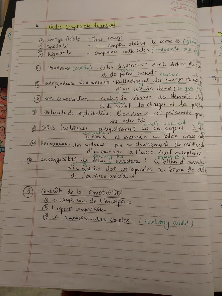 Accounting Note 5 Anglais Francais | PDF