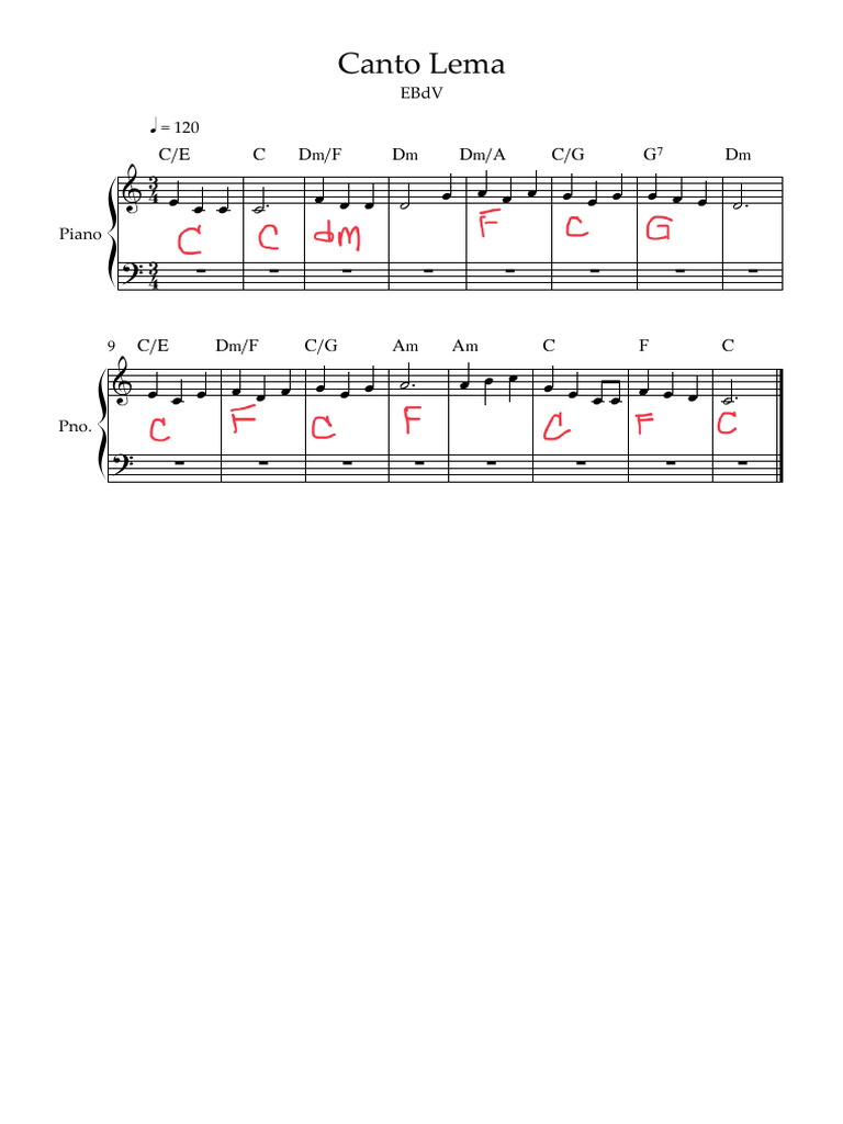 Partitura de Canto Lema PDF | PDF