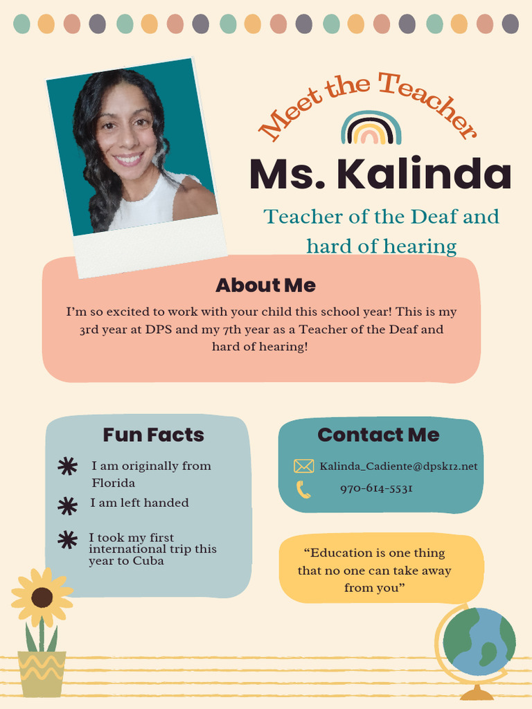 Meet The Teacher Flyer in Blue and Pink Cute Pastel | PDF