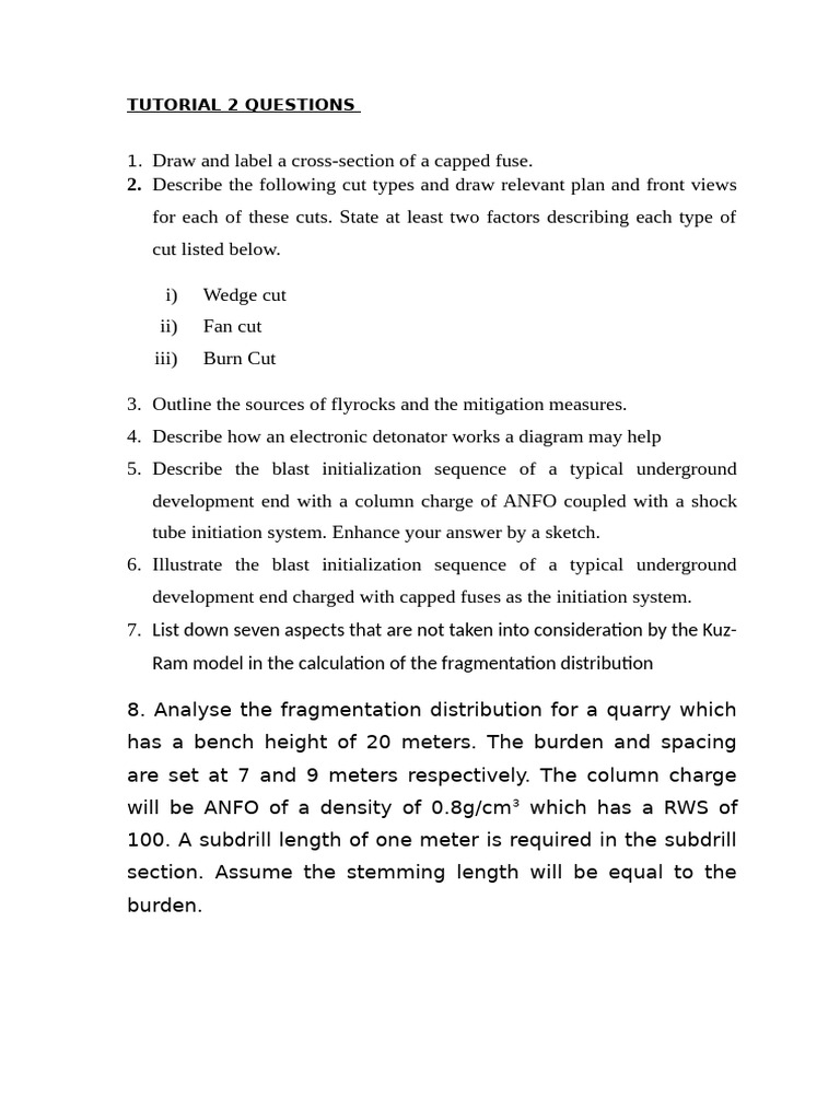 TUTORIAL 2 QUESTIONS | PDF