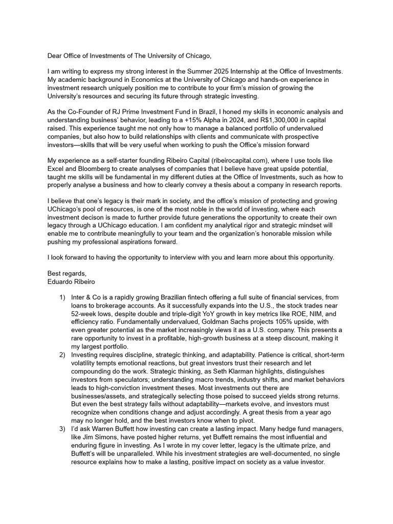 UChicago Office of Investments | PDF | Investing | Economies