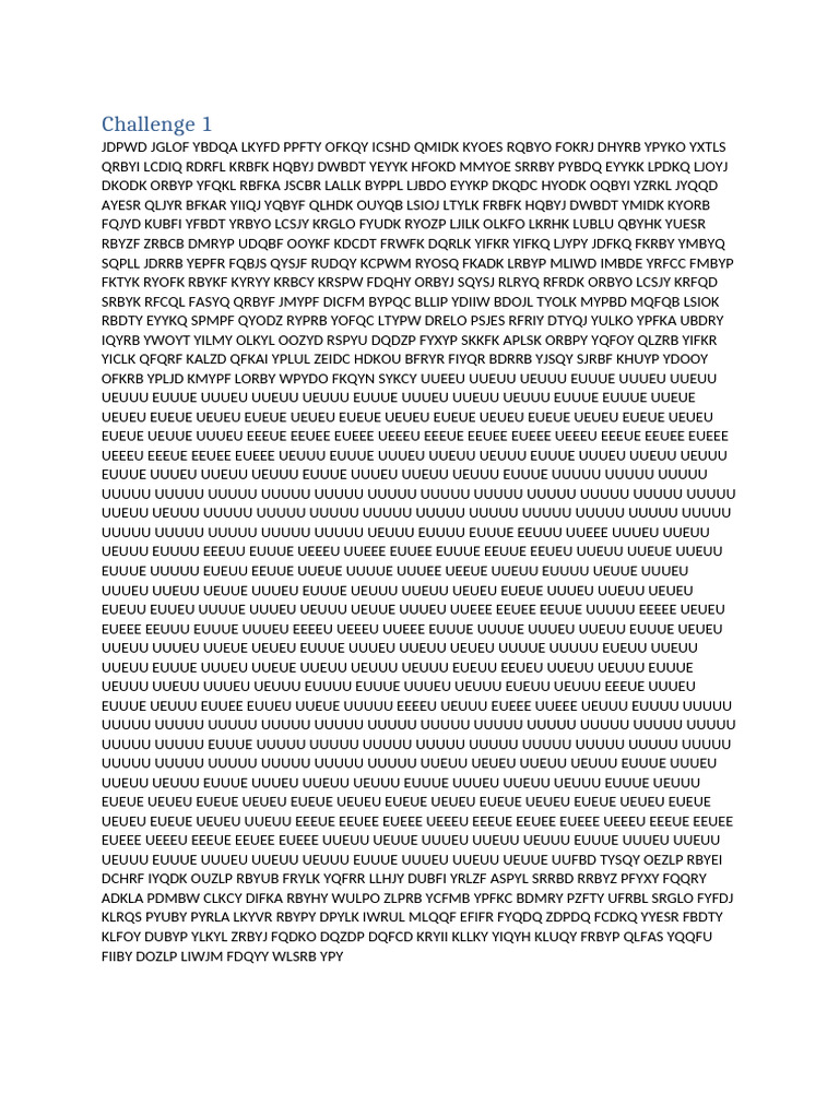 Cipher Challenge - selected challenges | PDF | Computer Data | Text Cipher Challenge - selected challenges | PDF | Computer Data | Text