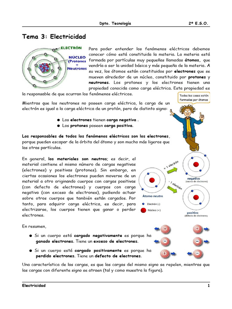 Act01 Electricidad | PDF | Corriente eléctrica | Electrón