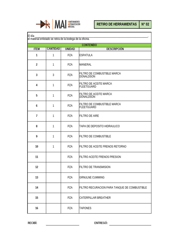 INVENTARIO EPP | PDF