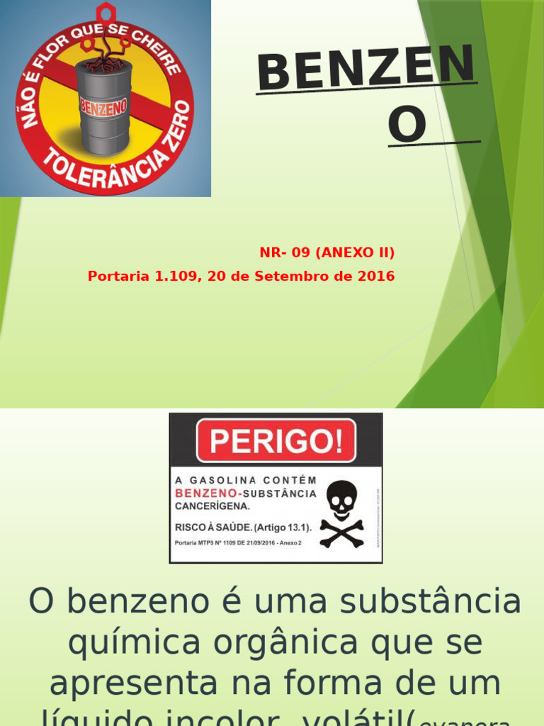 Aprenda Os Riscos Do Benzeno | PDF | Benzeno