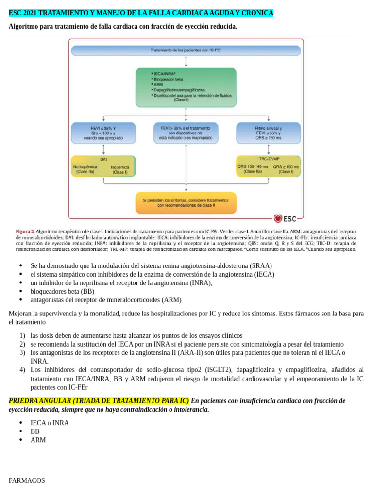 Esc 2021 Tratamiento y Manejo de La Falla Cardiaca Aguda y Cronica ...