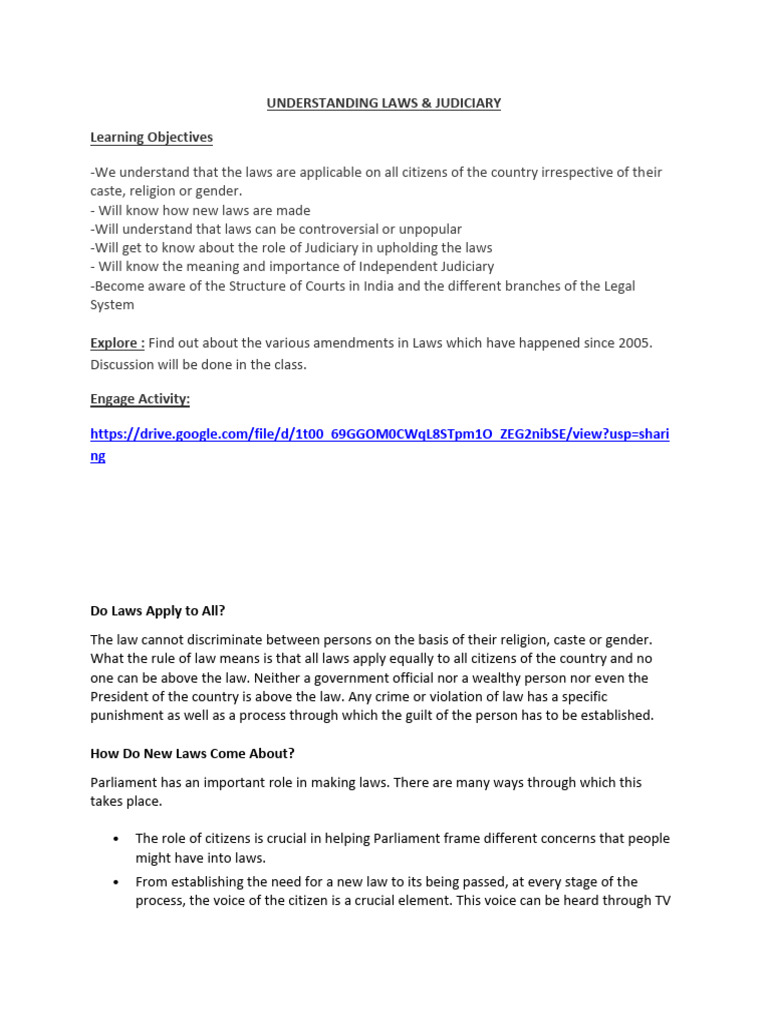 Civics Both Chapters | PDF | Judiciaries | Appeal