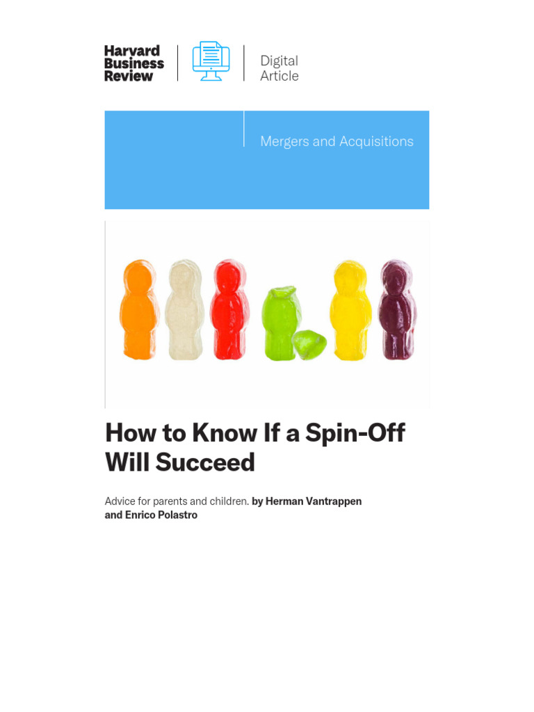 R5 - How To Know If A Spin-Off Will Succeed | PDF | Mergers And ...