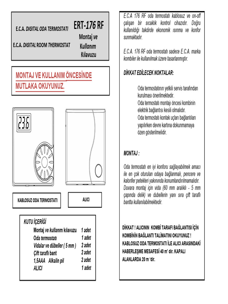 eca-djital-kablosuz-kullanma-klavuzu (1) | PDF