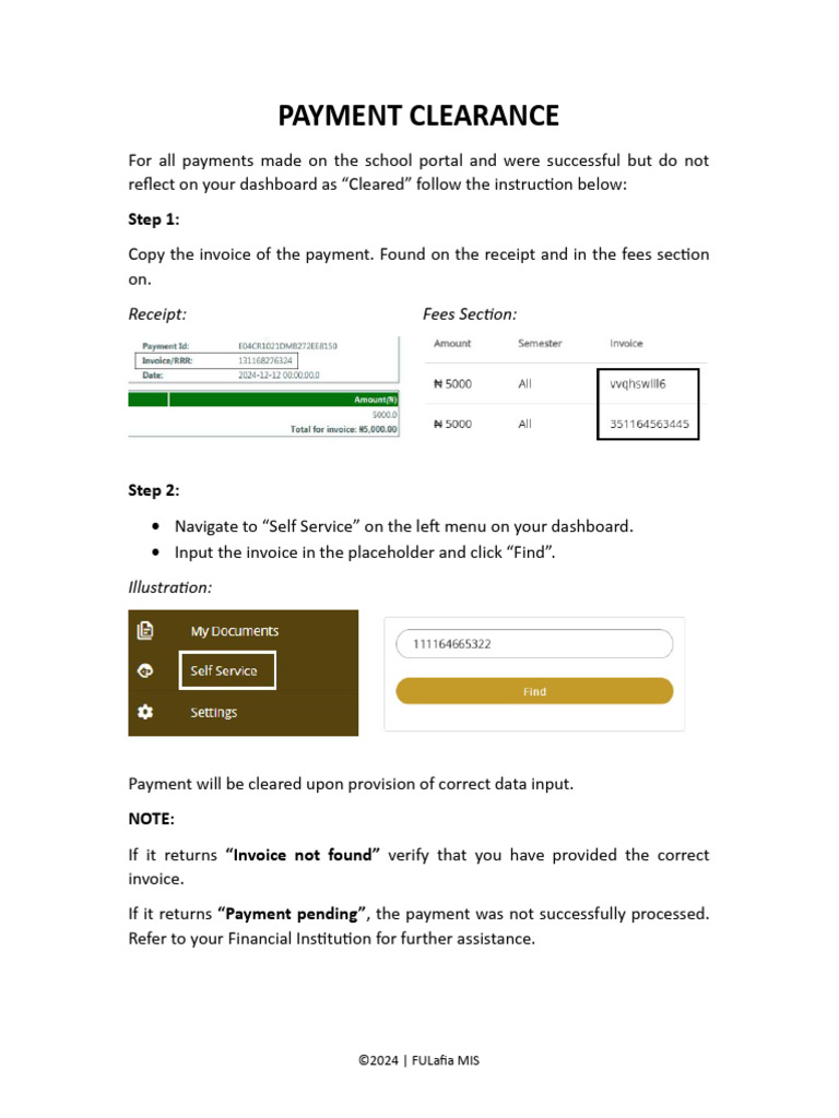 Payment Clearance | PDF