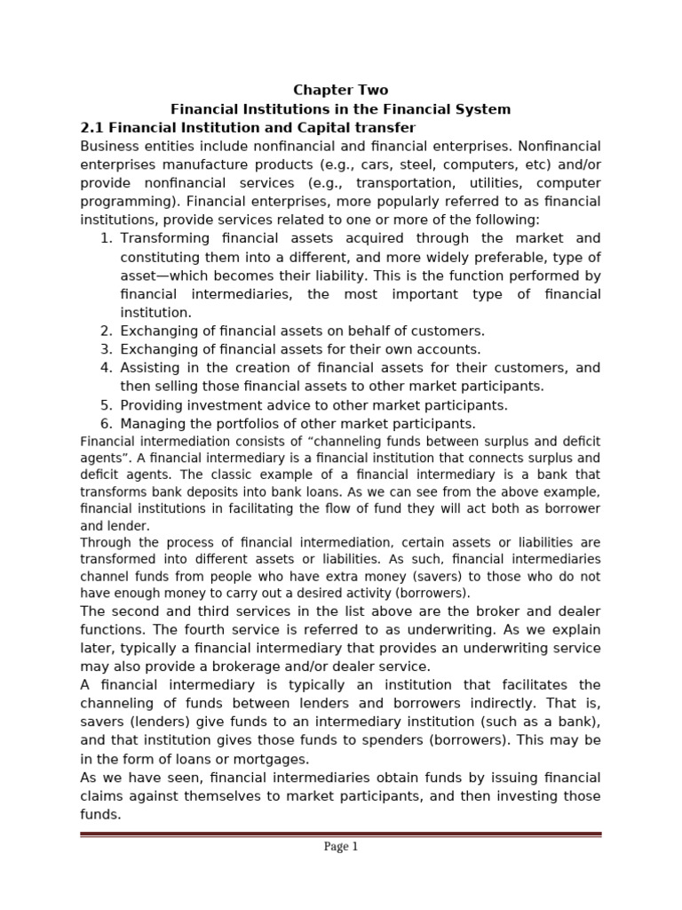 FMI chapter two - Copy | PDF | Financial Risk | Insurance