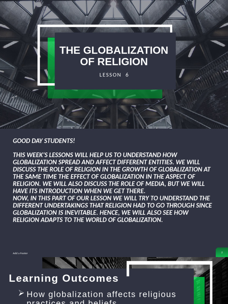 Lesson 6 The Globalization of Religion 1 | PDF | Globalization ...