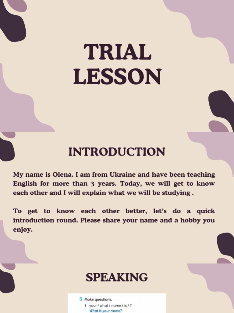 Trial lesson .pdf | PDF