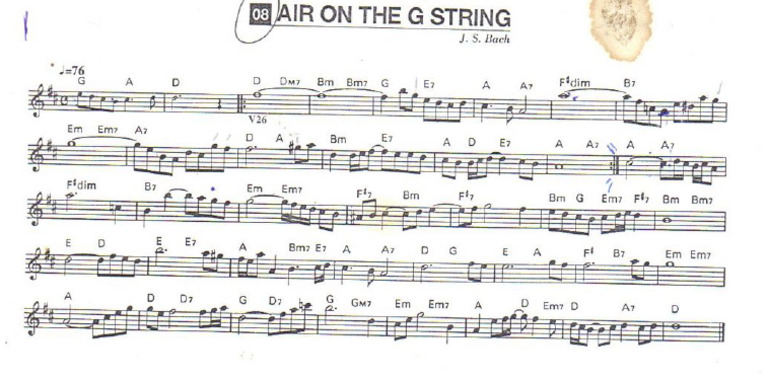 Air From Strings (Aria Da 4a Corda Simples) | PDF