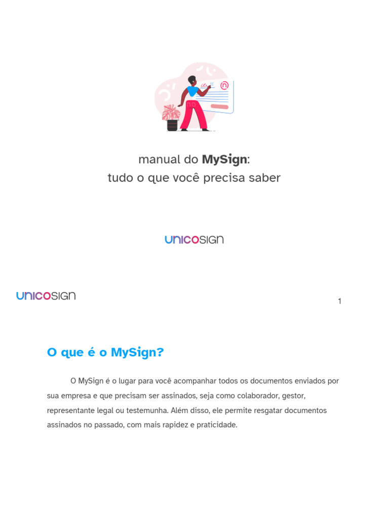 Unico Sign Manual Mysign | PDF | Biometria | Informática