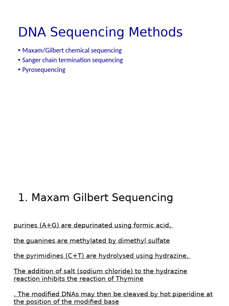 Sequencing Edited Notes | PDF | Sequencing | Dna Sequencing