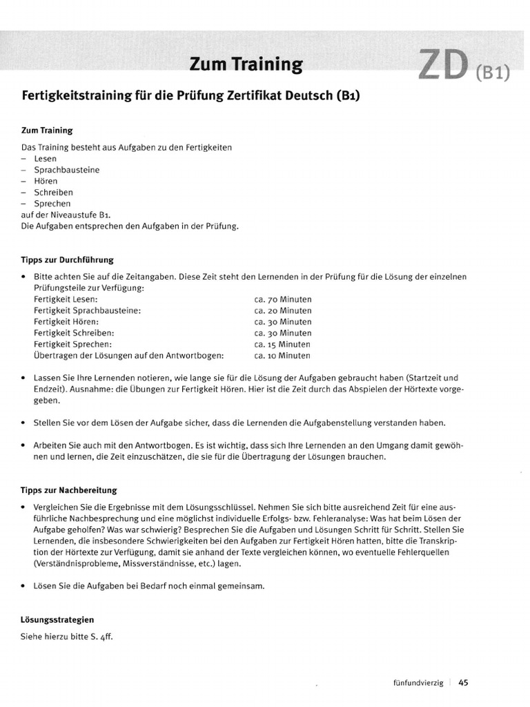 Modelltest Optimal Telc B1 | PDF