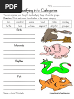 Animal Classification Charts | PDF | Invertebrate | Egg