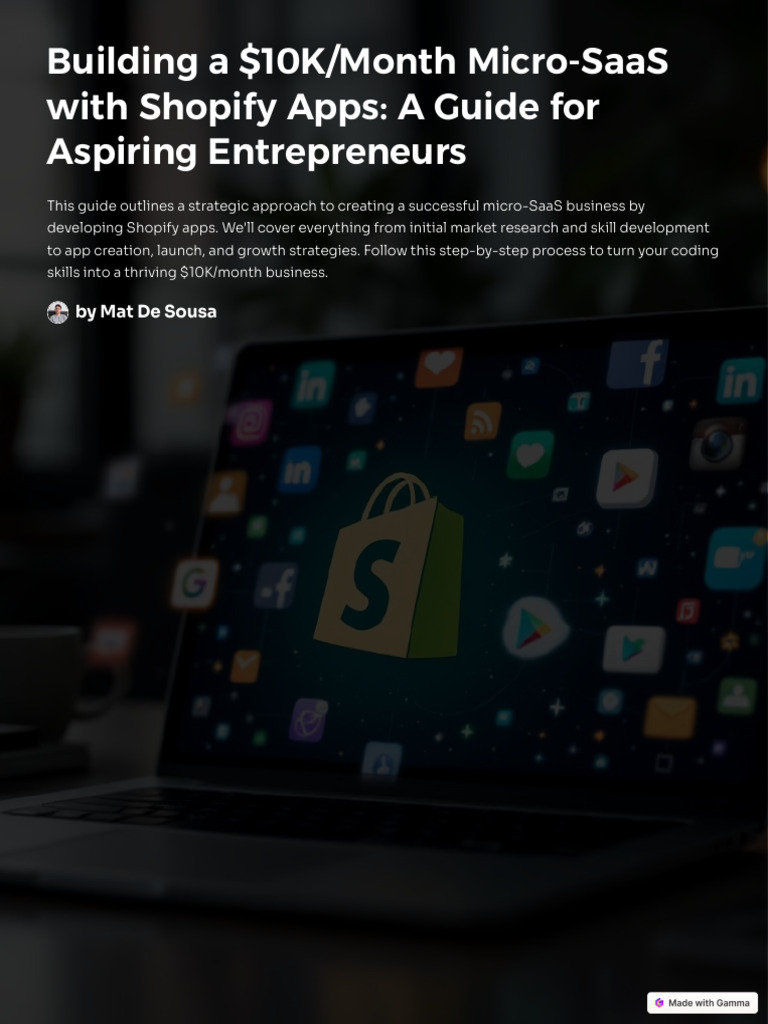 Building A dollar10KMonth Micro SaaS With Shopify Apps A Guide For ...