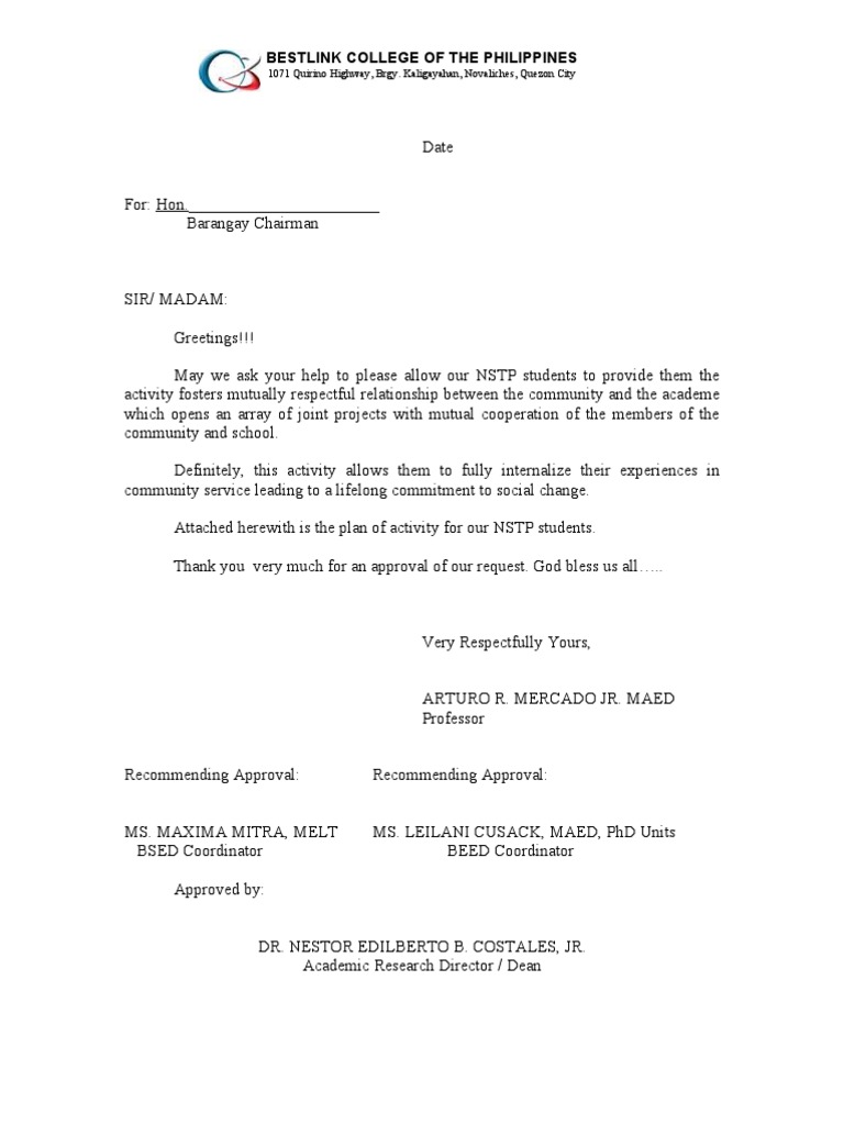 NSTP Form | PDF | Teaching And Learning | Further Education