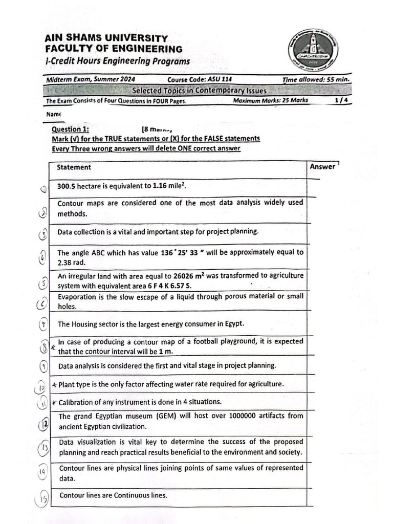 Midterm Summer 2024 Select | PDF