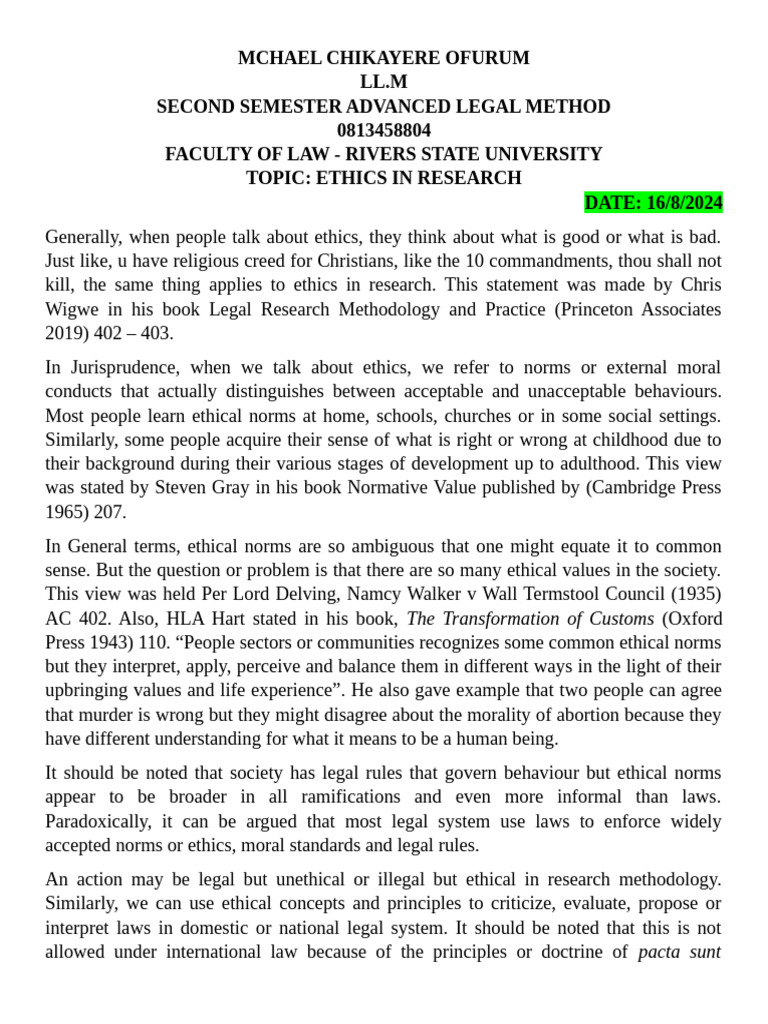 Legal Research Class Notes | PDF | International Law | Intellectual ...