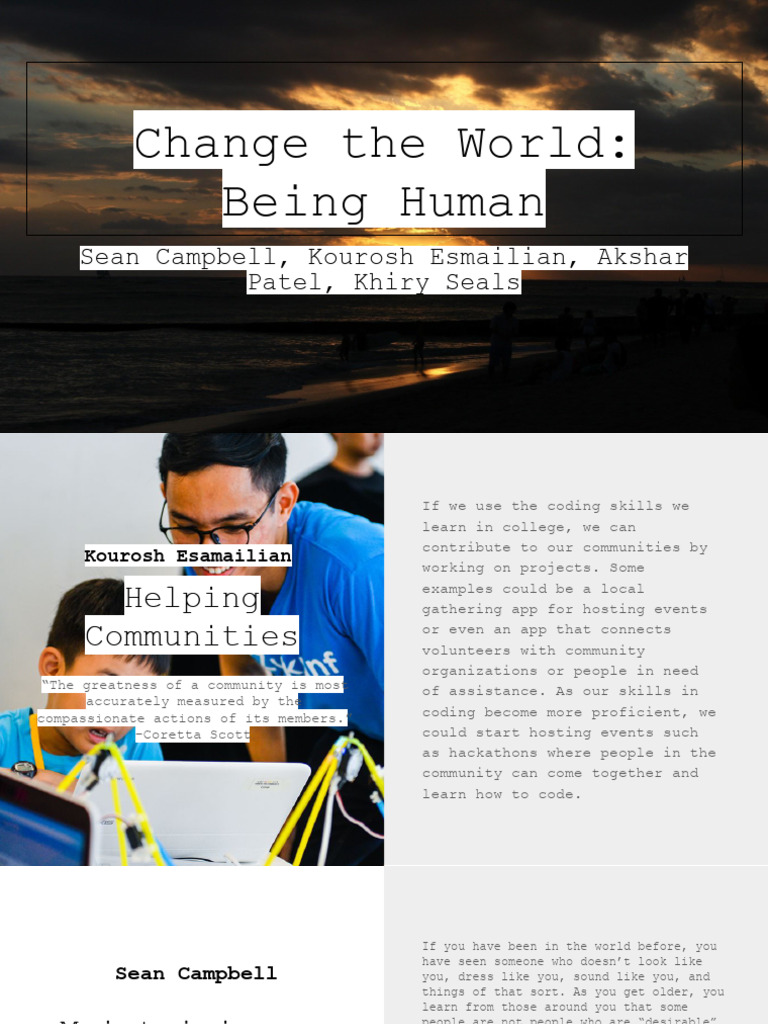Change The World - Being Human | PDF | Social Psychology | Cognition