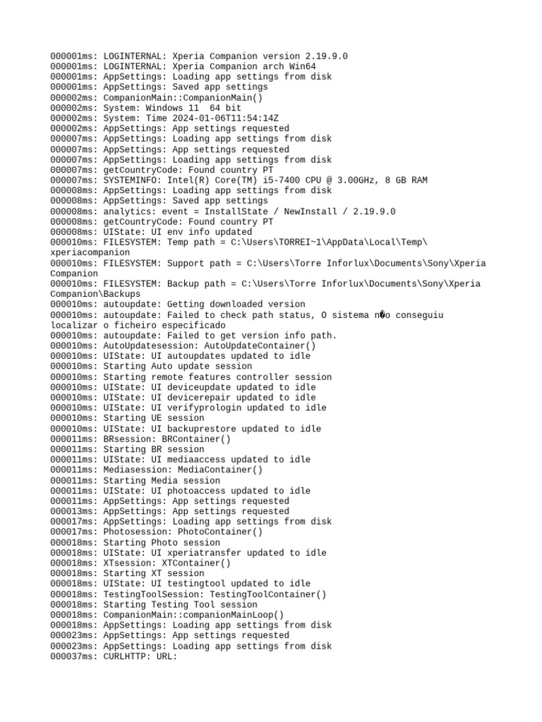 Companion Log 2024 01 06T11 54 14Z | PDF | Proxy Server | Installation (Computer Programs)