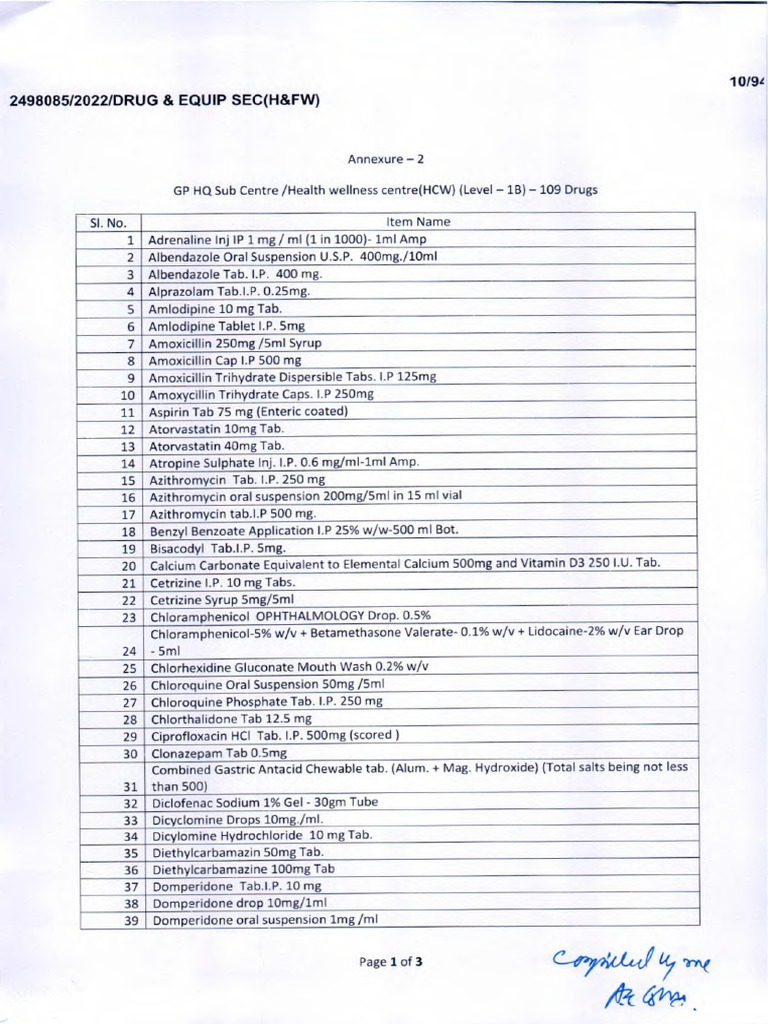 EDL HWC | PDF | Drugs | Chemical Substances