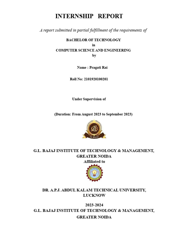 report(Pragati Rai) | PDF | Learning | Html