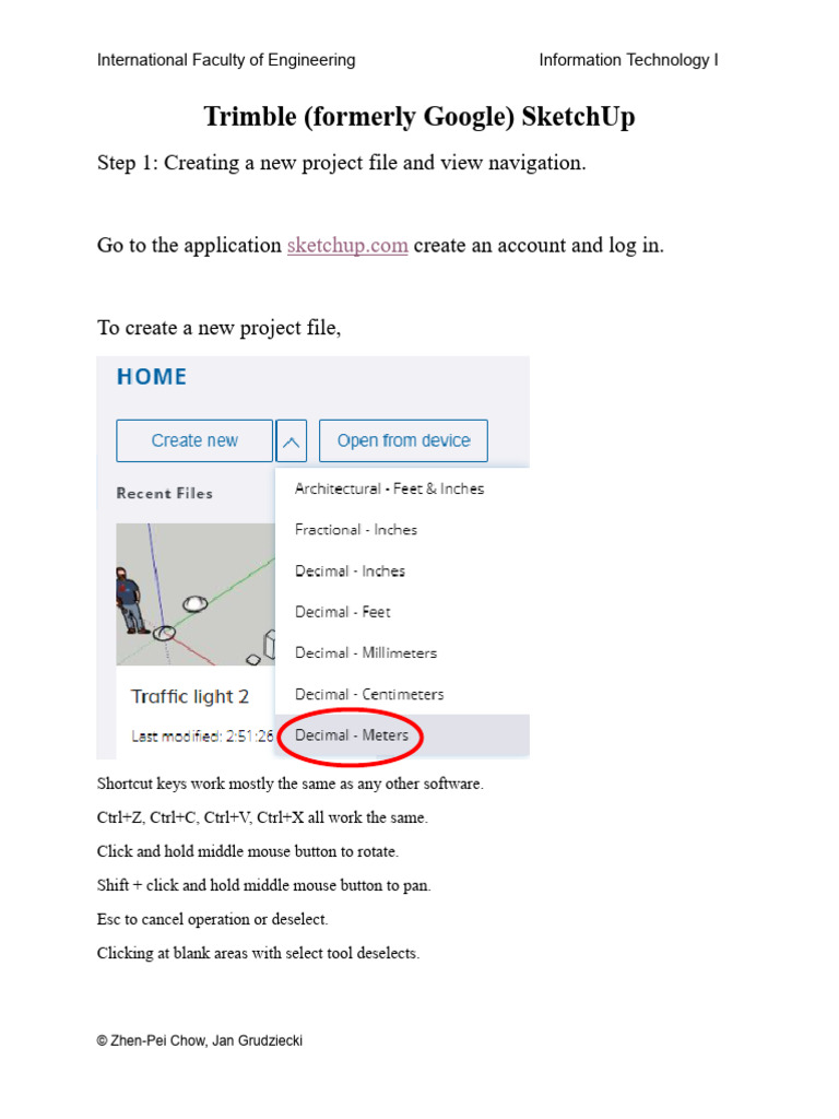 2 - Sketchup Exercises Part1 - 24 | PDF | Circle | Rotation