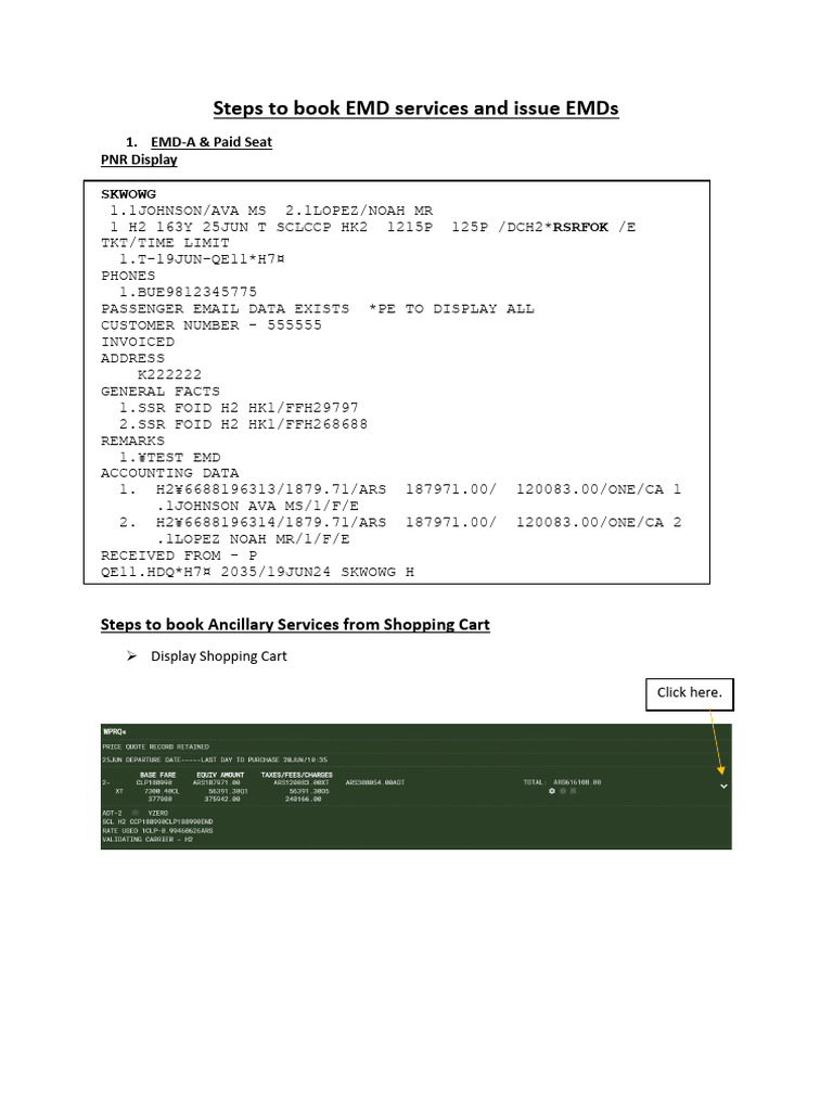 H2 - Steps To Book EMD Services and Issue EMDs - 19jun24 2 | PDF ...