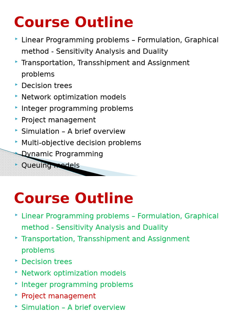 Operations Research - Classes 22, 23 | PDF | Project Management ...