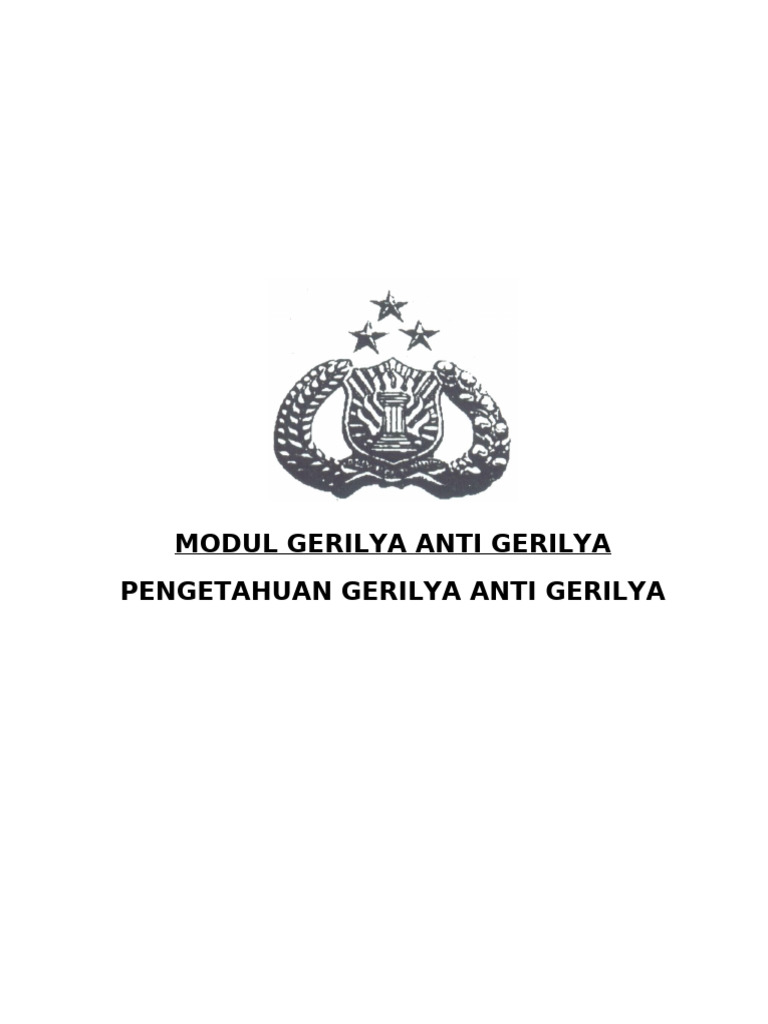 Strategi dan Taktik Gerilya Anti Gerilya | PDF