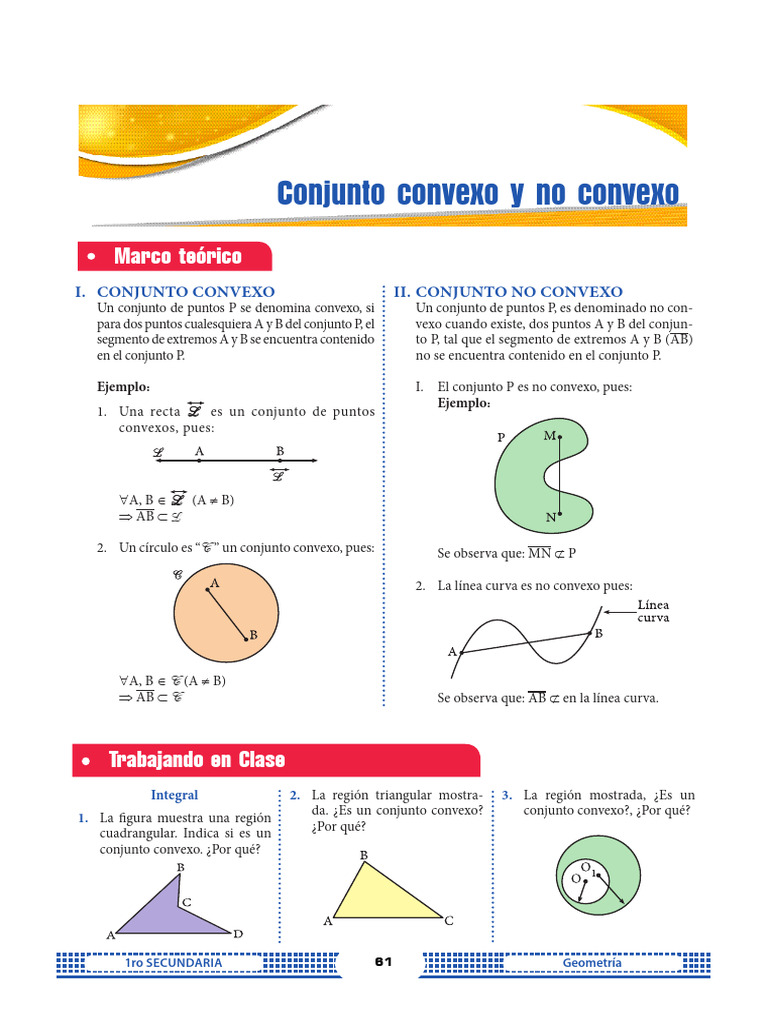 01 Conjunto Convexo y No Convexo | PDF | Conjunto convexo | Matemáticas
