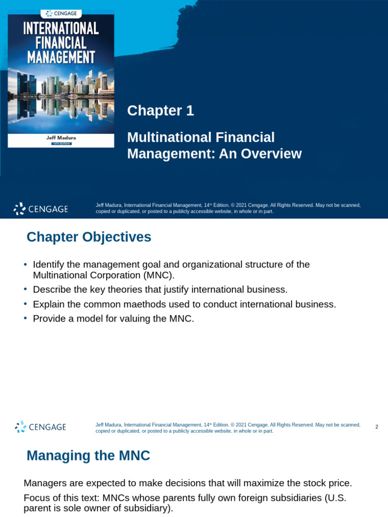 Overview of Multinational Financial Management | PDF | Multinational ...