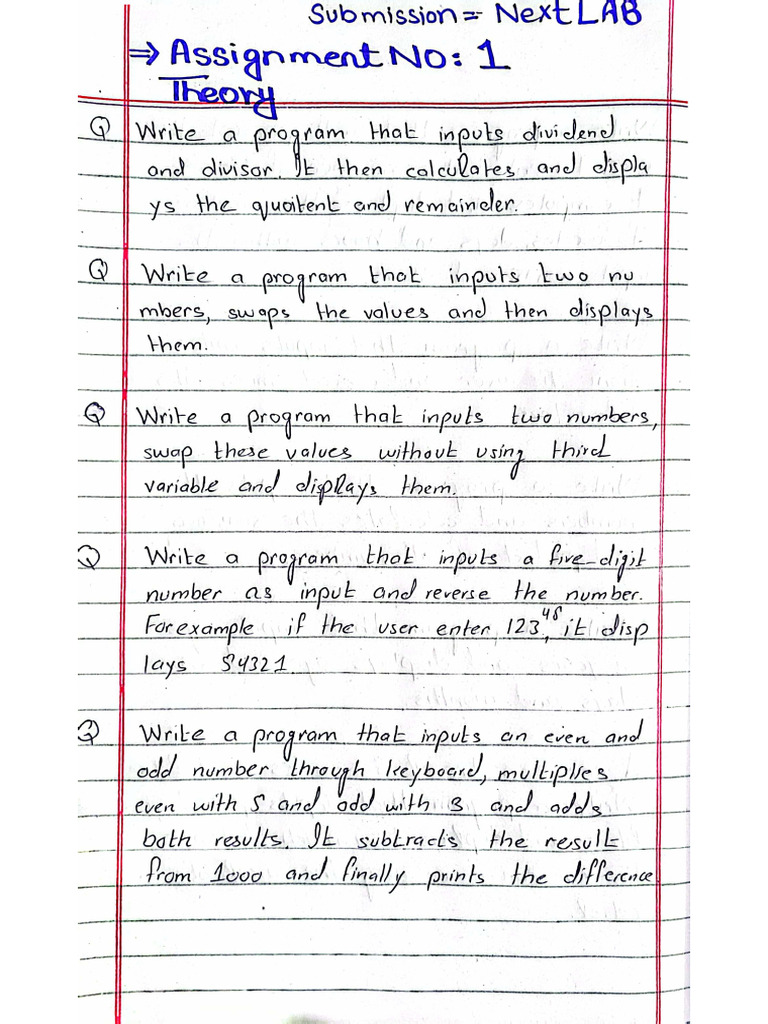 Assignment 1 - Programming Fundamentals Theory | PDF