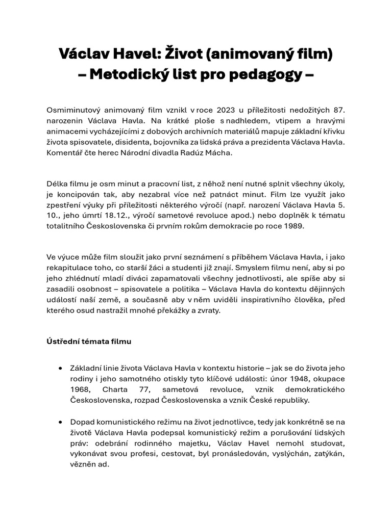 Z-ivot-Vh-metodicky - List Pro Pedagogy 2 | PDF