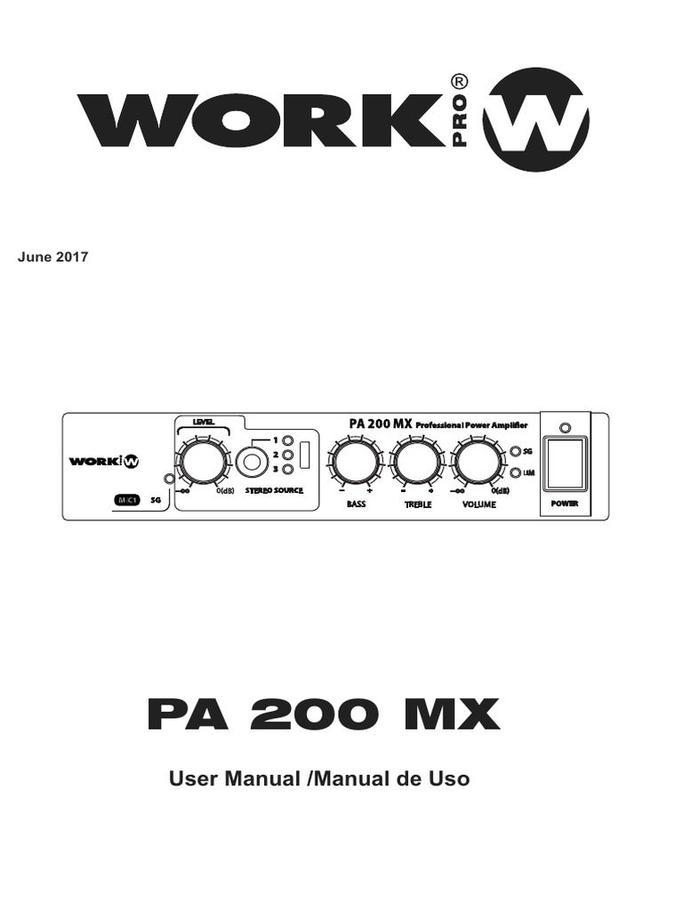 PA 200 MX User Manual | PDF | Microphone | Amplifier