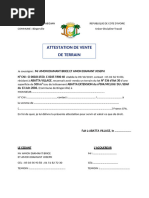 Certificat de Vente de Terrain | PDF | Droit