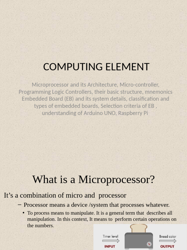 Computing Element | PDF | Central Processing Unit | Embedded System