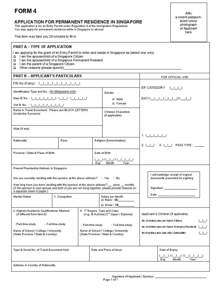 Form 4 | Download Free PDF | Identity Document | Government And Personhood