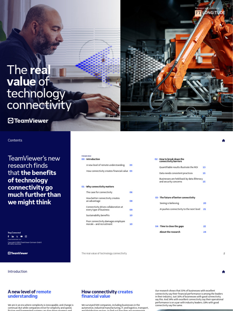 Teamviewer The Real Value of Technology Connectivity Report en | PDF ...