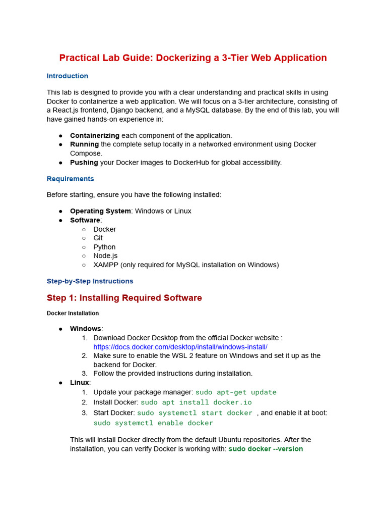 Tp 2_ Dockerizing a 3-Tier Web Application (1) | PDF | My Sql | Databases