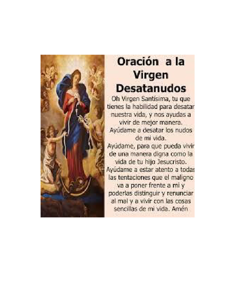 Oración A La Virgen Desatanudos Pdf